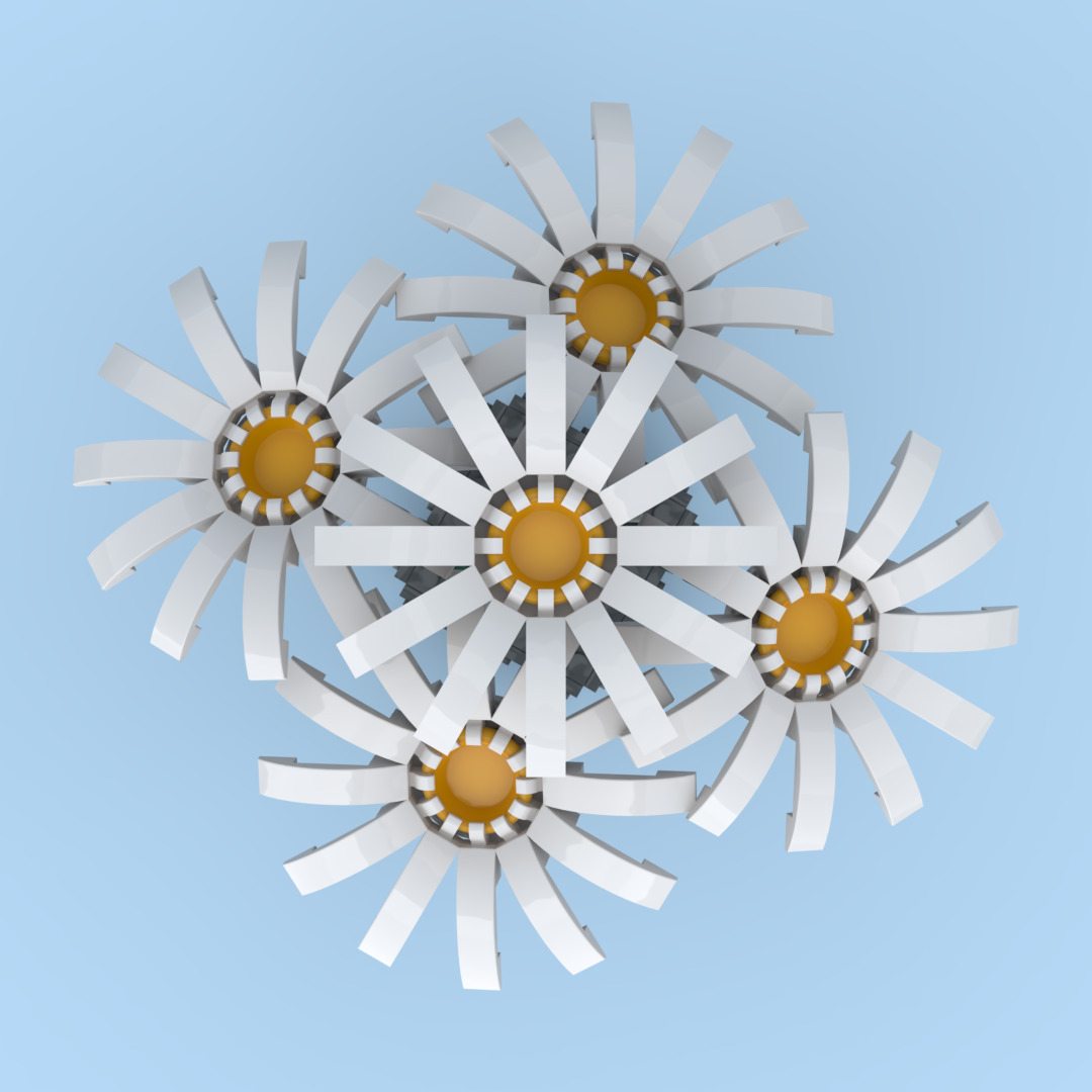 LEGO MOC Five Daisies in a Simple Vase by Ben_Stephenson | Rebrickable ...