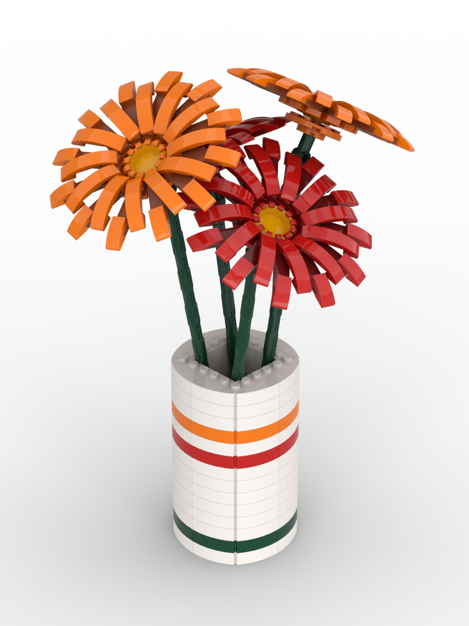LEGO MOC Gerbera Daisies in a Cylindrical Vase by Ben_Stephenson ...
