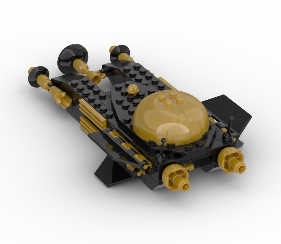 LEGO MOC Pearl Gold and Black Spaceship by Ben_Stephenson | Rebrickable ...